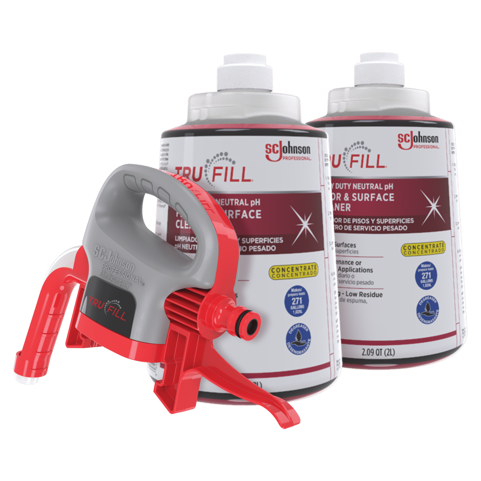 Heavy Duty Neutral Floor Cleaner Starter Pack , 2 Liter , TruFill ...