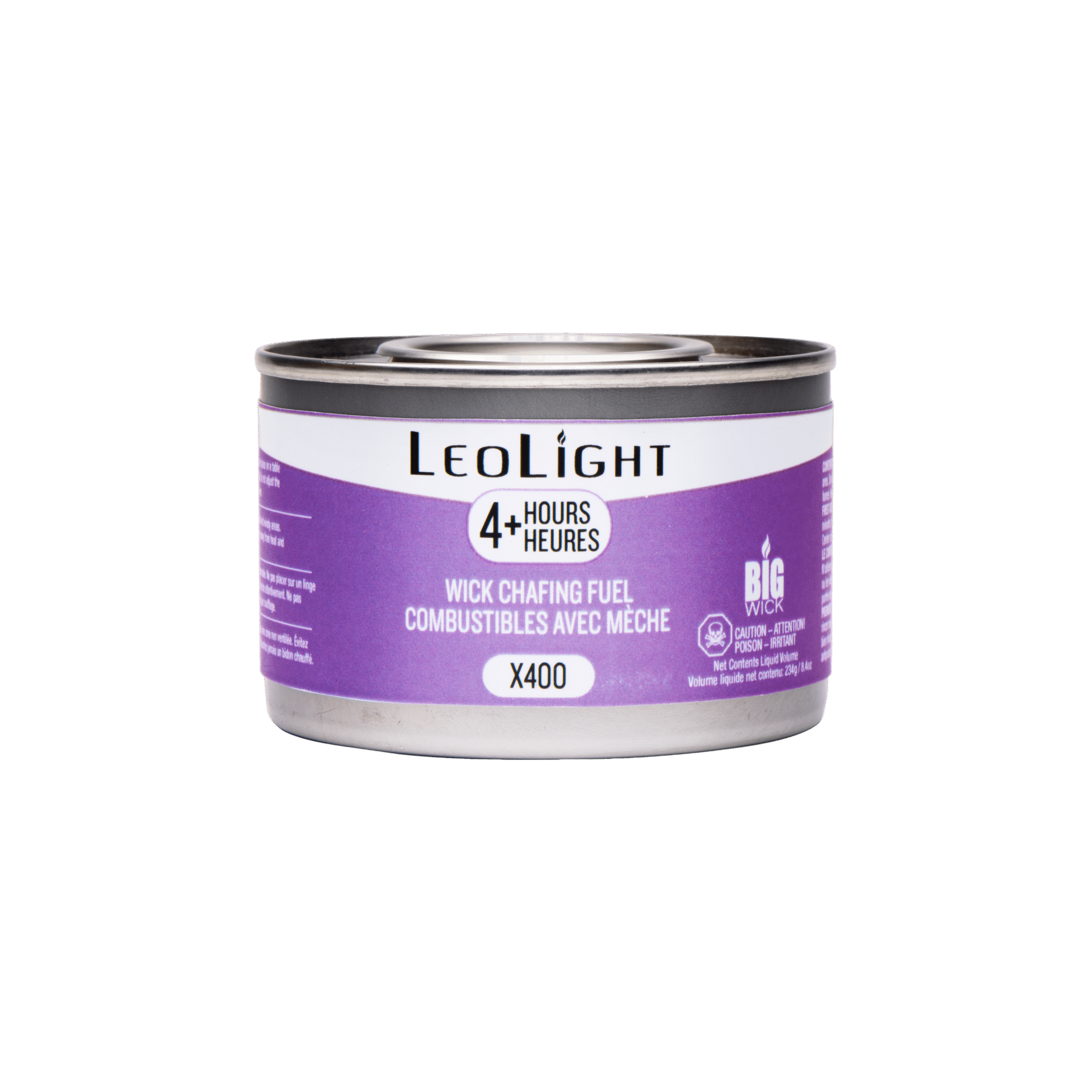 LeoLight 4 Hour Big Wick Pop Top Chafing Fuel Purple 3.38" x 2.17 ...
